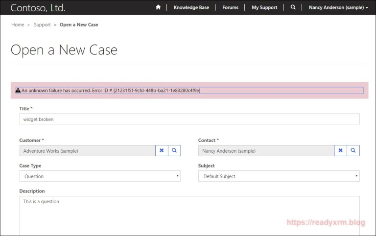 Diagnosing Errors in PowerApps Portals – The ReadyXRM Blog by Nick Doelman