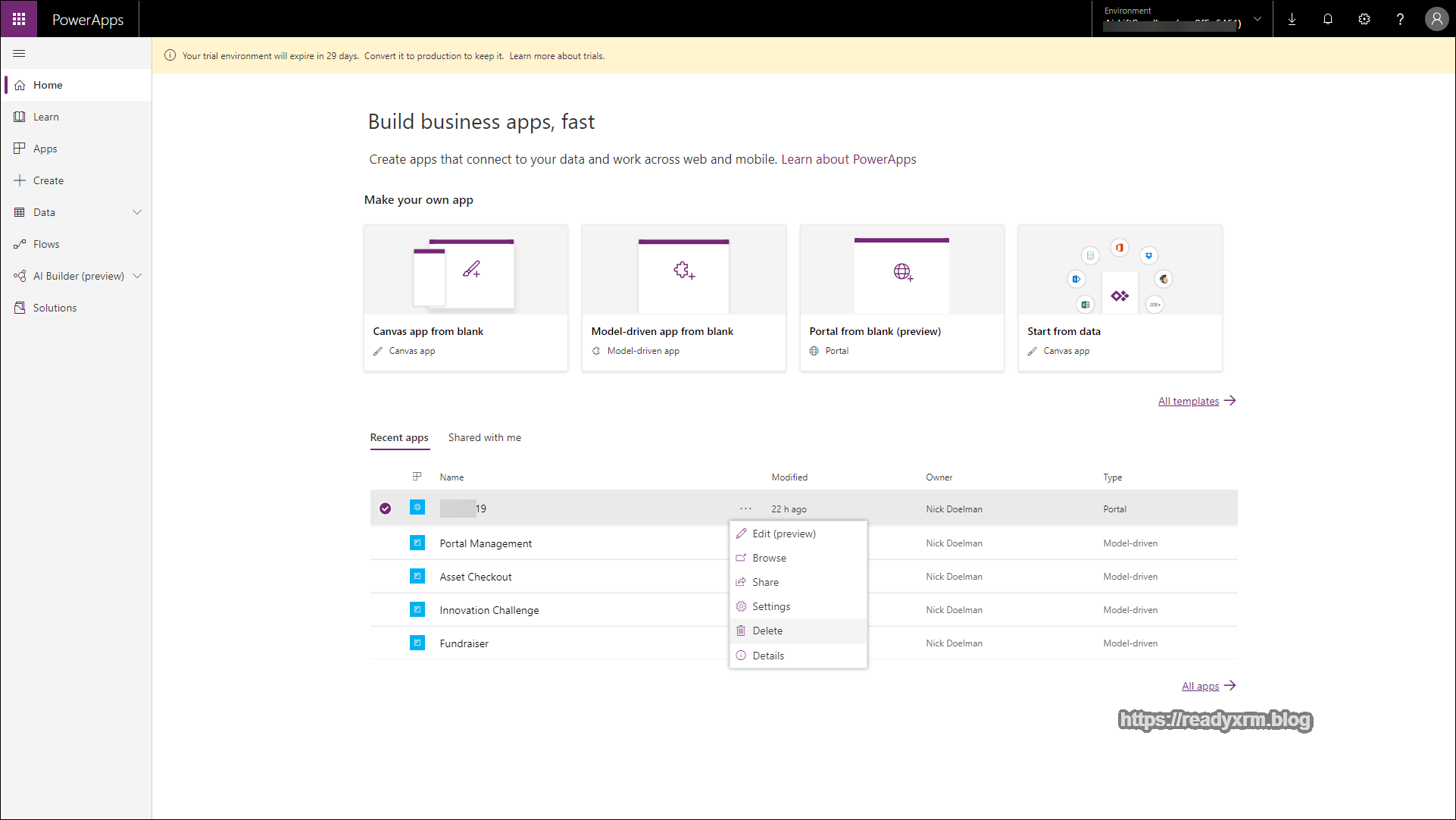 How to Revert Back to a Blank PowerApps Portal – The ReadyXRM Blog by Nick Doelman