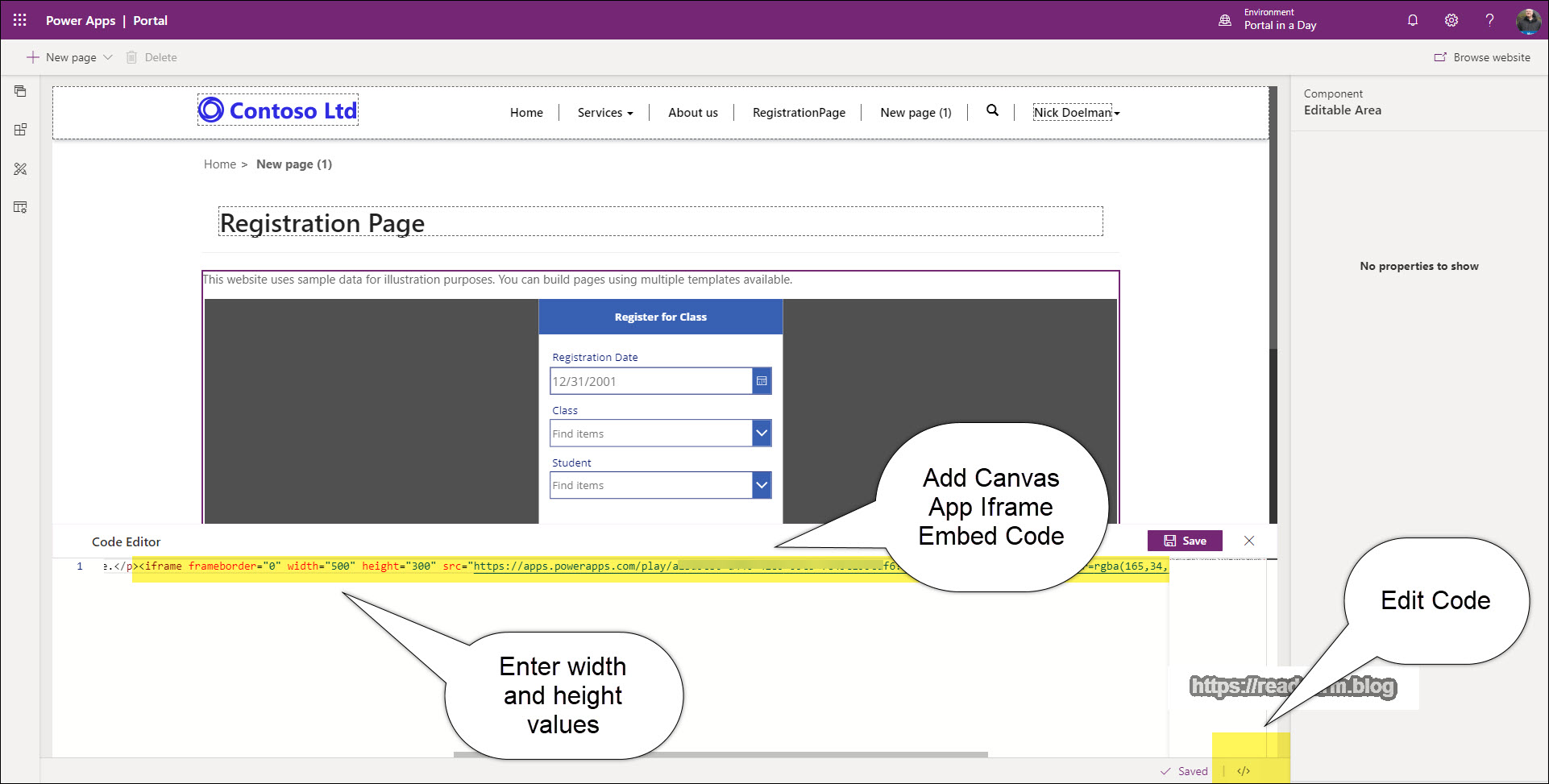 Embedding a Canvas App in a Power Apps Portal – The ReadyXRM Blog by ...