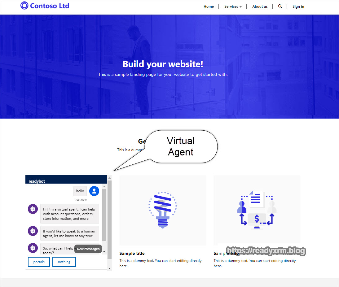 Adding a Power Virtual Agent to a Power Apps Portal – The ReadyXRM Blog ...
