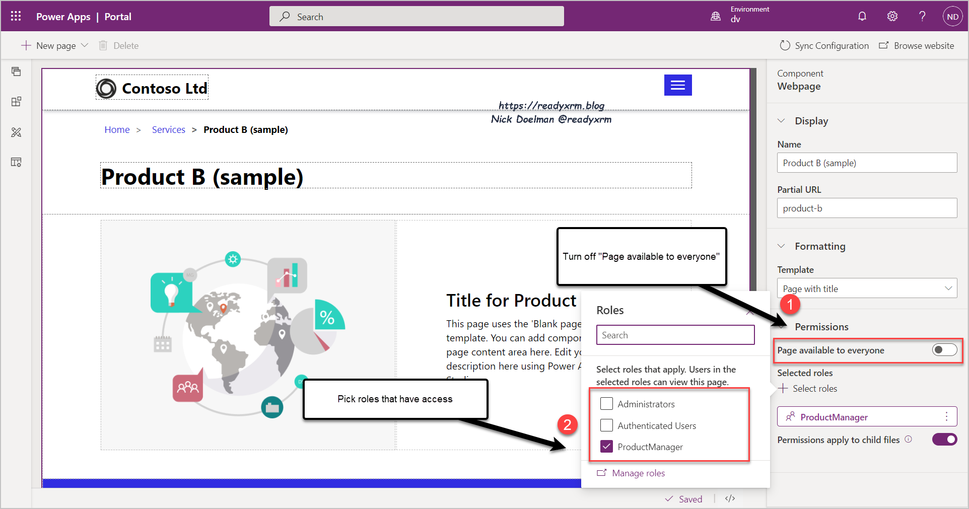 Power Apps Portals – How to Show the Menu Link for a Restricted Page ...