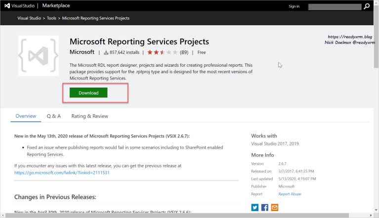 Set Up Your Workstation to Create SSRS Reports for Dataverse, Model ...
