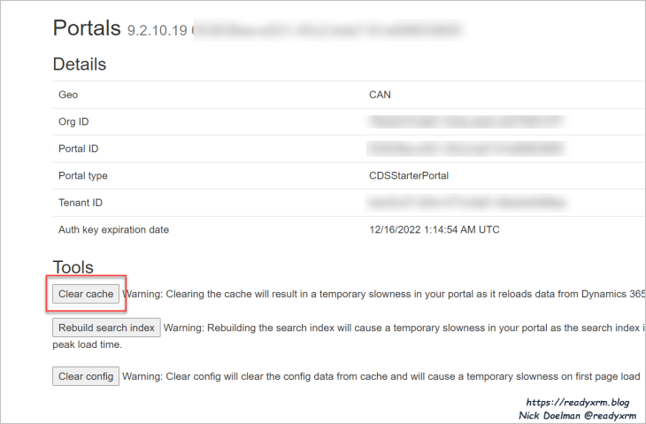 Using the Power Apps portals WebAPI to Clear the Portal Cache – The ...