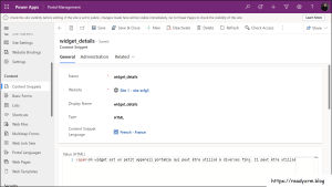 Using Content Snippets in Power Pages – The ReadyXRM Blog by Nick Doelman