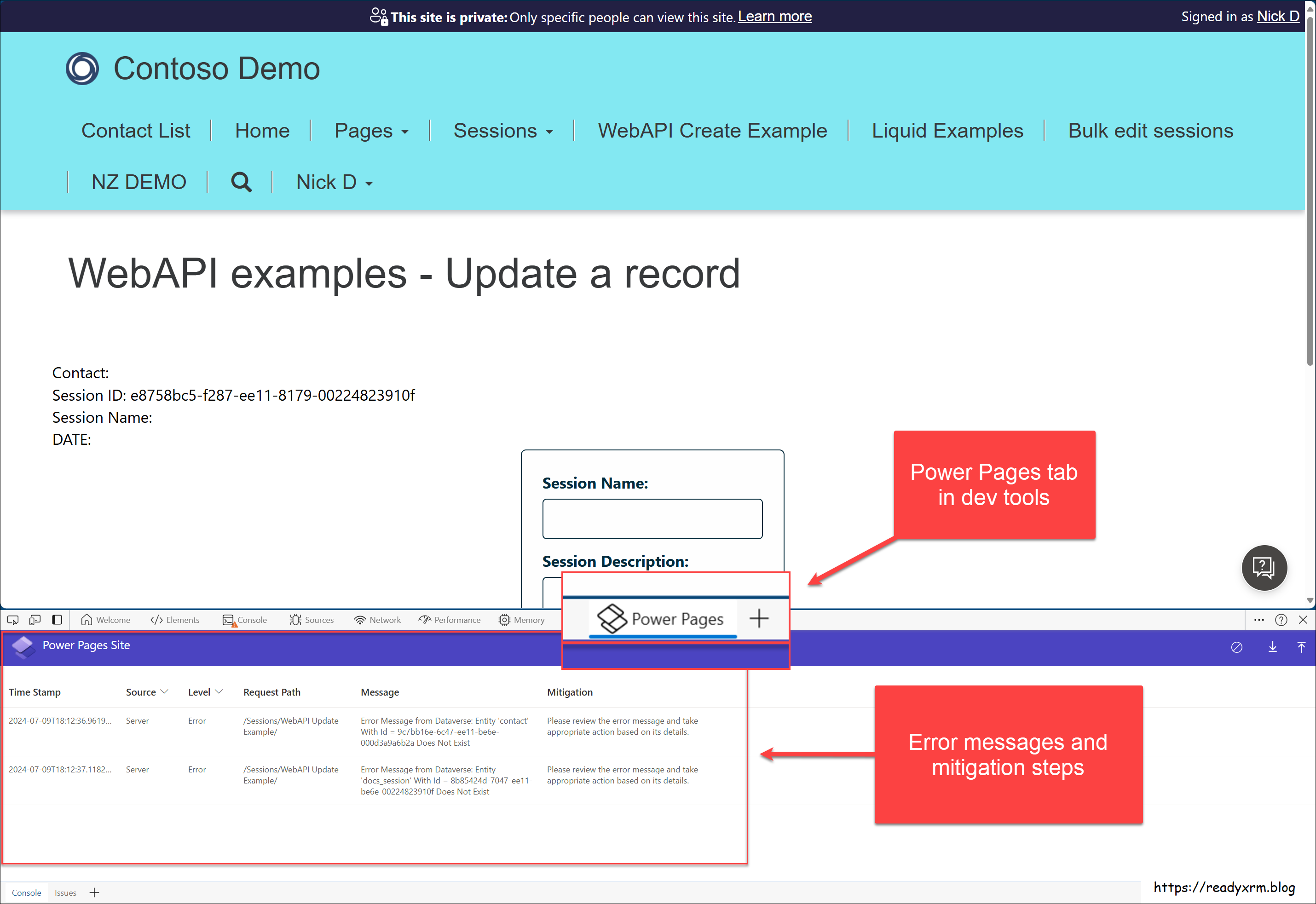 Power Pages DevTools extension – The ReadyXRM Blog by Nick Doelman