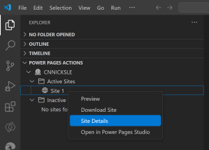 Power Pages Actions in Visual Studio Code – The ReadyXRM Blog by Nick ...